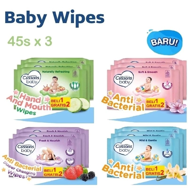Jual Cussons Baby Tissue Basah - Wipes / Tisu Basah Bayi Ganti Popok ...