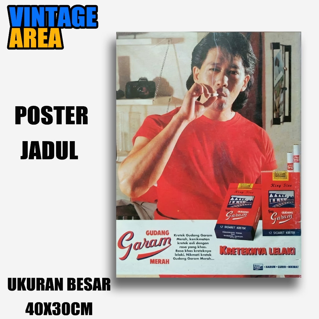Jual POSTER JADUL GUDANG GARAM DEKORASI RUANGAN NOSTLAGIA UKURAN BESAR ...