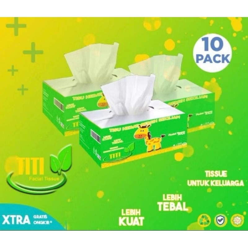 Jual Tissue Facial TITI 180 Helai Paket 10 Pack Kualitas Bagus | Shopee ...