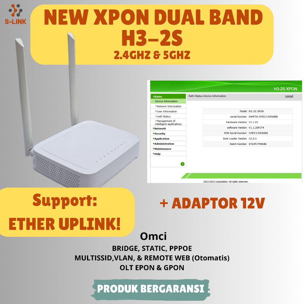 Jual XPON DUAL BAND EPON-GPON H3-2S OMCI | Shopee Indonesia