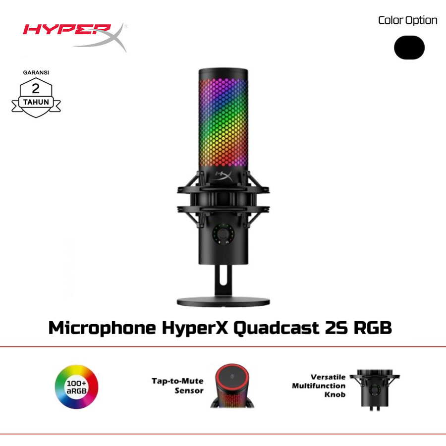 Jual HyperX Quadcast 2 S Microphone Gaming RGB USB Multi-Pattern Mic ...