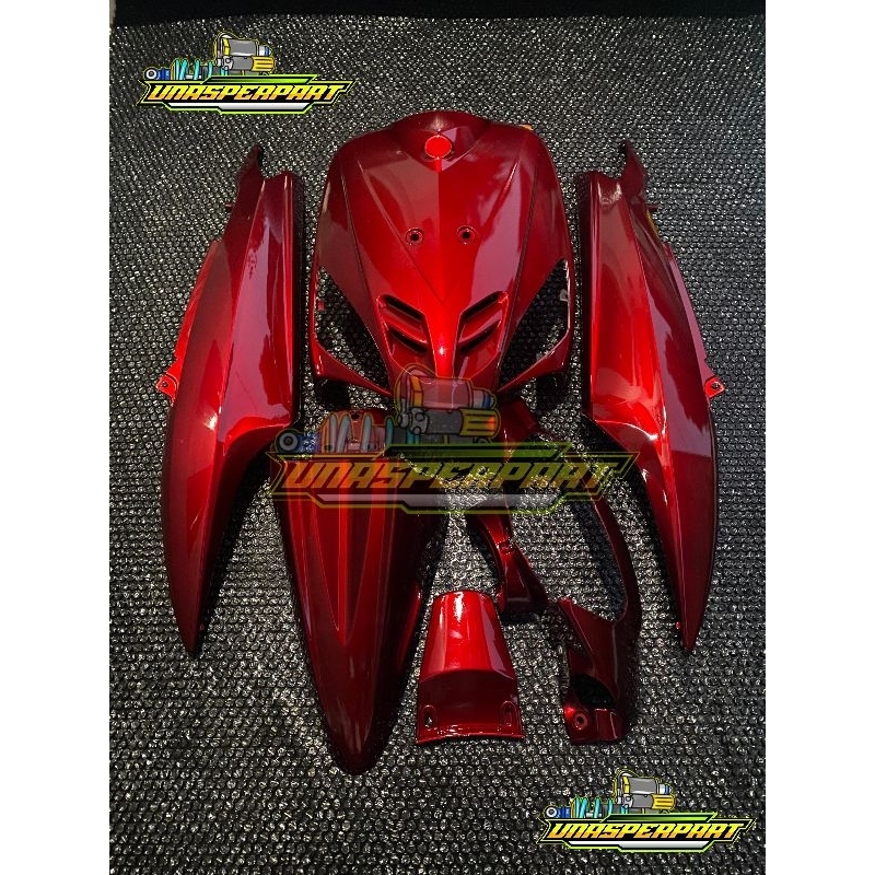 Jual cover full body halus yamaha mio sporty warna merah candy | Shopee ...