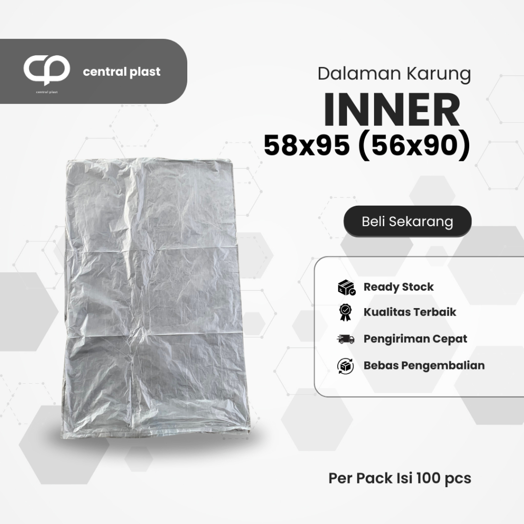 Jual [ISI 100 pcs] Inner 58x95 56x90 / Plastik Inner Dalaman Karung ...