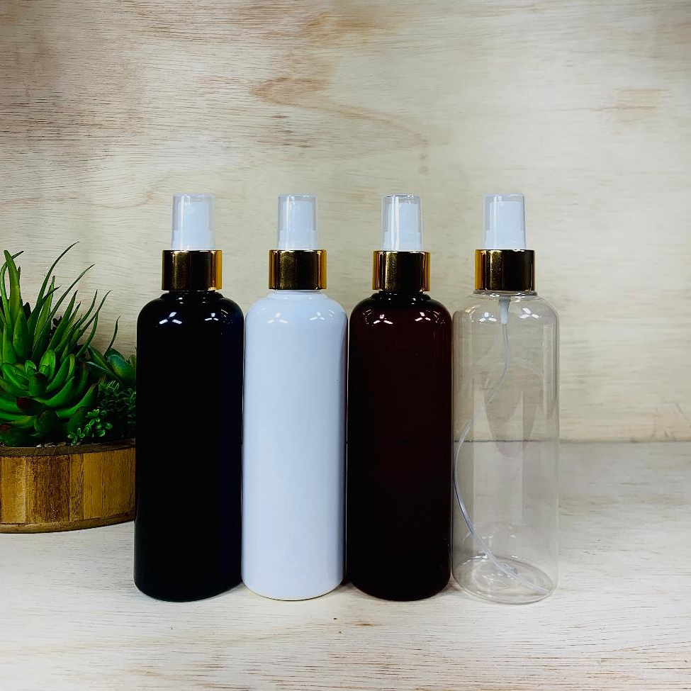 Jual Botol Spray 250 ml / Botol Pet 250 ml - Tutup Spray Gold / Botol Spray Variant Warna ...