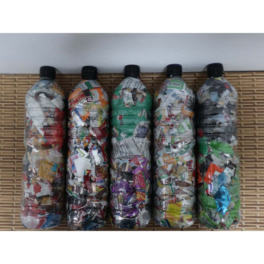 Jual Ecobrick ecobrik botol aqua 1500 ml isi full plastik bersih berat ...