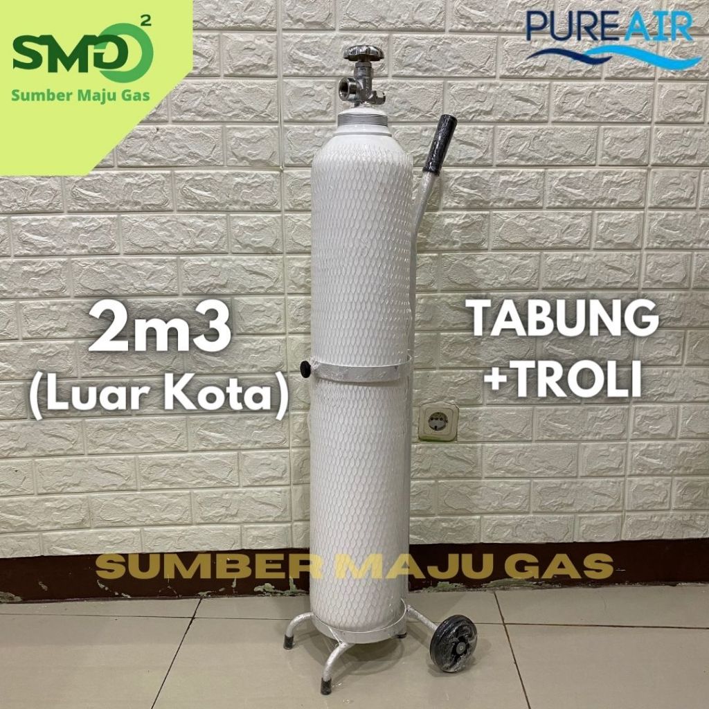 Jual Tabung Oksigen 2m3 + Troli + Isi (Khusus Luar Kota) | Shopee Indonesia