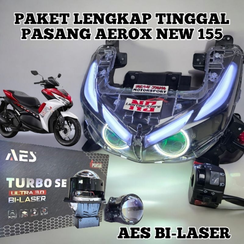 Jual BILED PROJIE PRONJEKTOR BILED AES TURBO BILASER 75WATT AEROX NEW ...