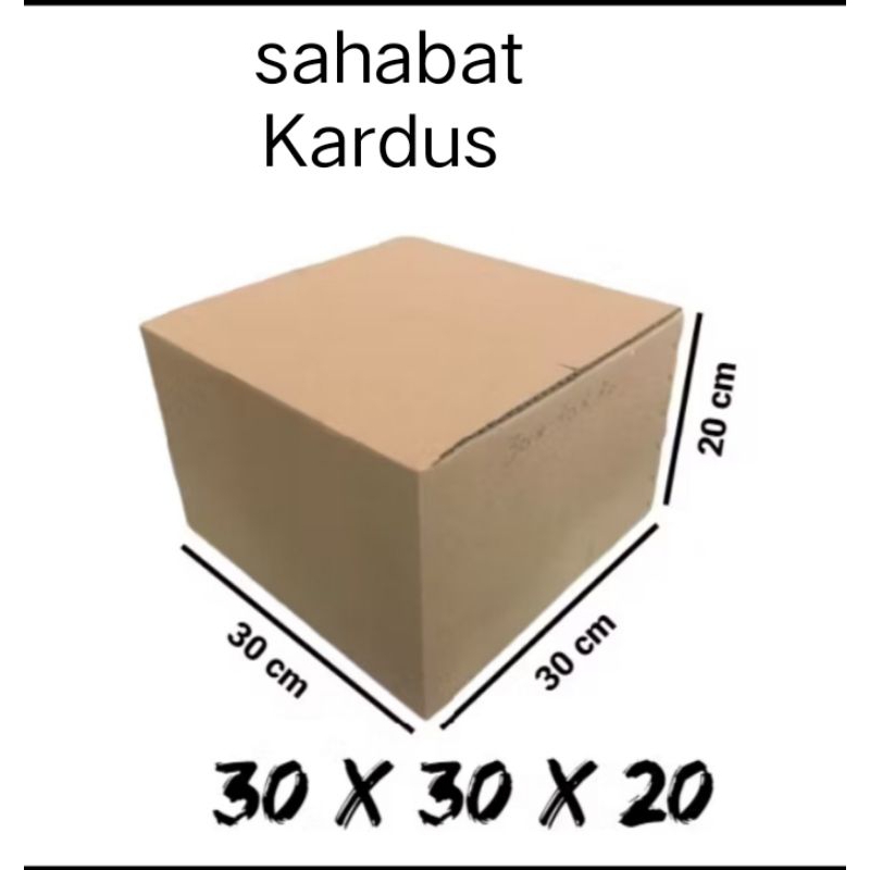 Jual kardus box Ukuran 30x30x20 cm single wall polos | Shopee Indonesia