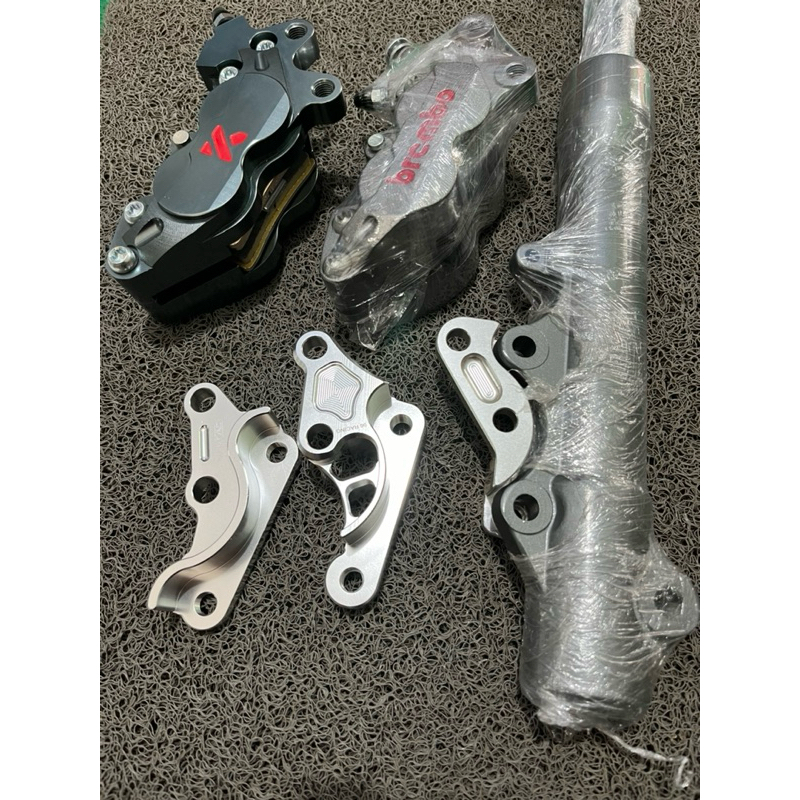 Jual breket kaliper KTC brembo 4P 4piston axial PNP untuk shock Yamaha 125Z Y125Z KYB disc 220mm ...