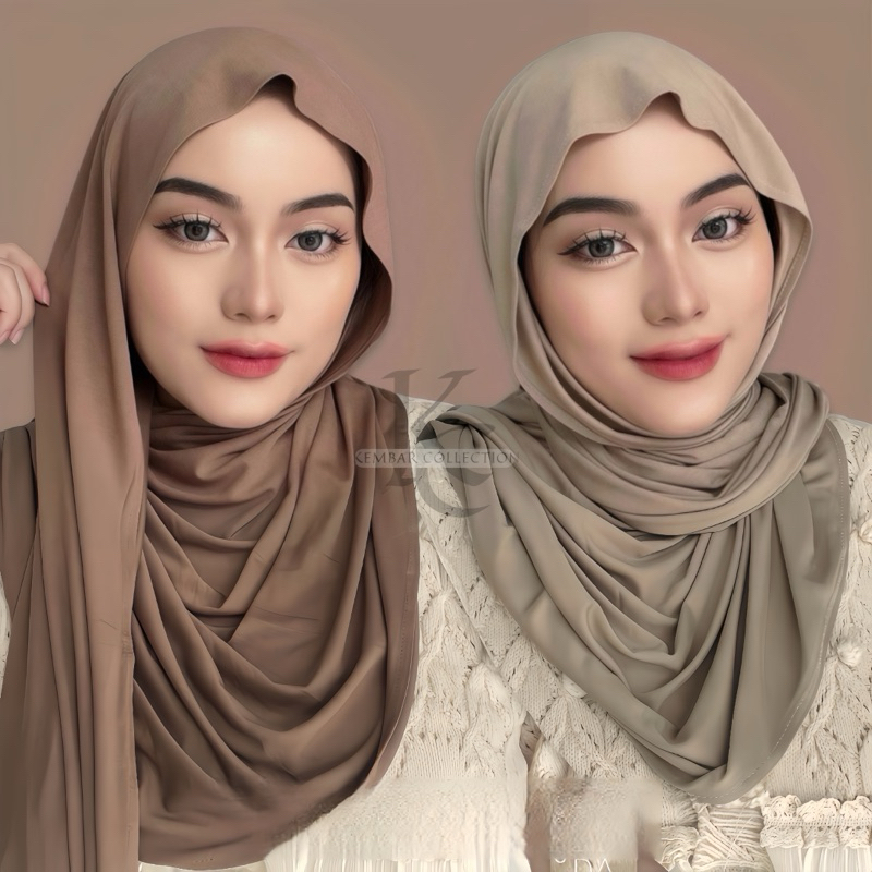 Jual Pashmina Kaos Rayon Premium, Anti Strecth Flowly || Pashmina Rayon ...