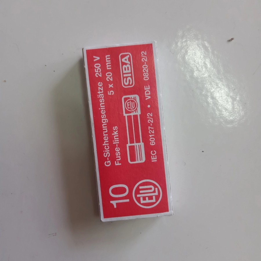 Jual Fuse kaca 5x20 500mA 0,5A 250V F500MAL250V Fast acting Siba ...