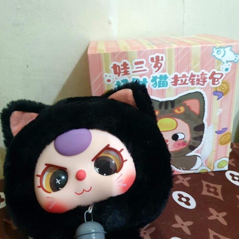 Jual Migo Animal Party Baby Three BB3 Lucky Cat Zipper Manchao Head ...