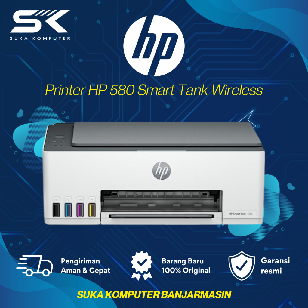 Jual Printer HP 580 Smart Tank Wireless Print Scan Copy | Shopee Indonesia