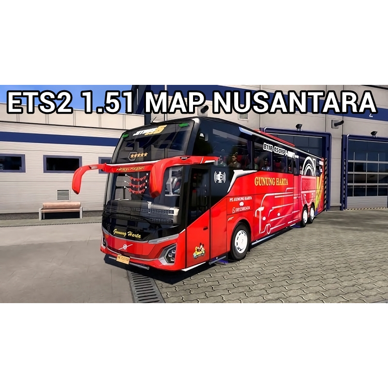 Jual Game ETS2 1.51 + MOD Bus Truk Mobil Map NUSANTARA untuk Komputer ...