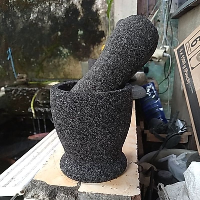 Jual LUMPANG JANGKUNG/CAWAN BAHAN BATU ANDESIT UKURAN 9CM X 10CM ...