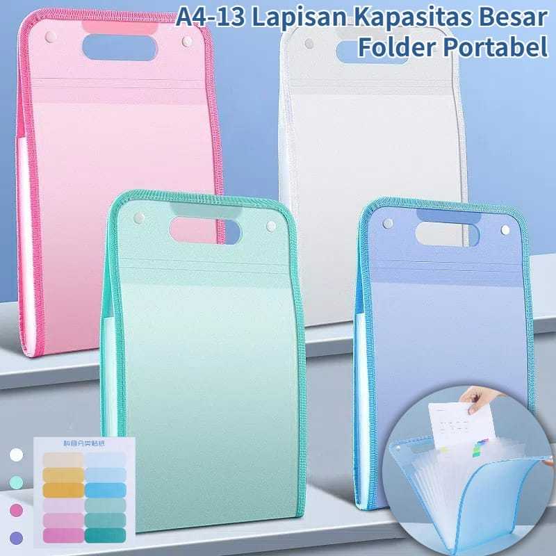 Jual Tas file Handle Warna Transparan Anti Air Multi Layer Folder Tas ...