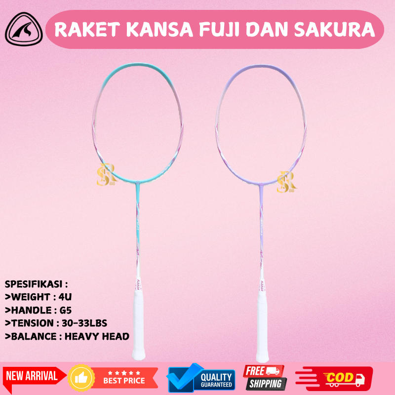 Jual Raket Badminton Kansa Sakura Fuji 4u Max 33 Lbs Made in Taiwan ...