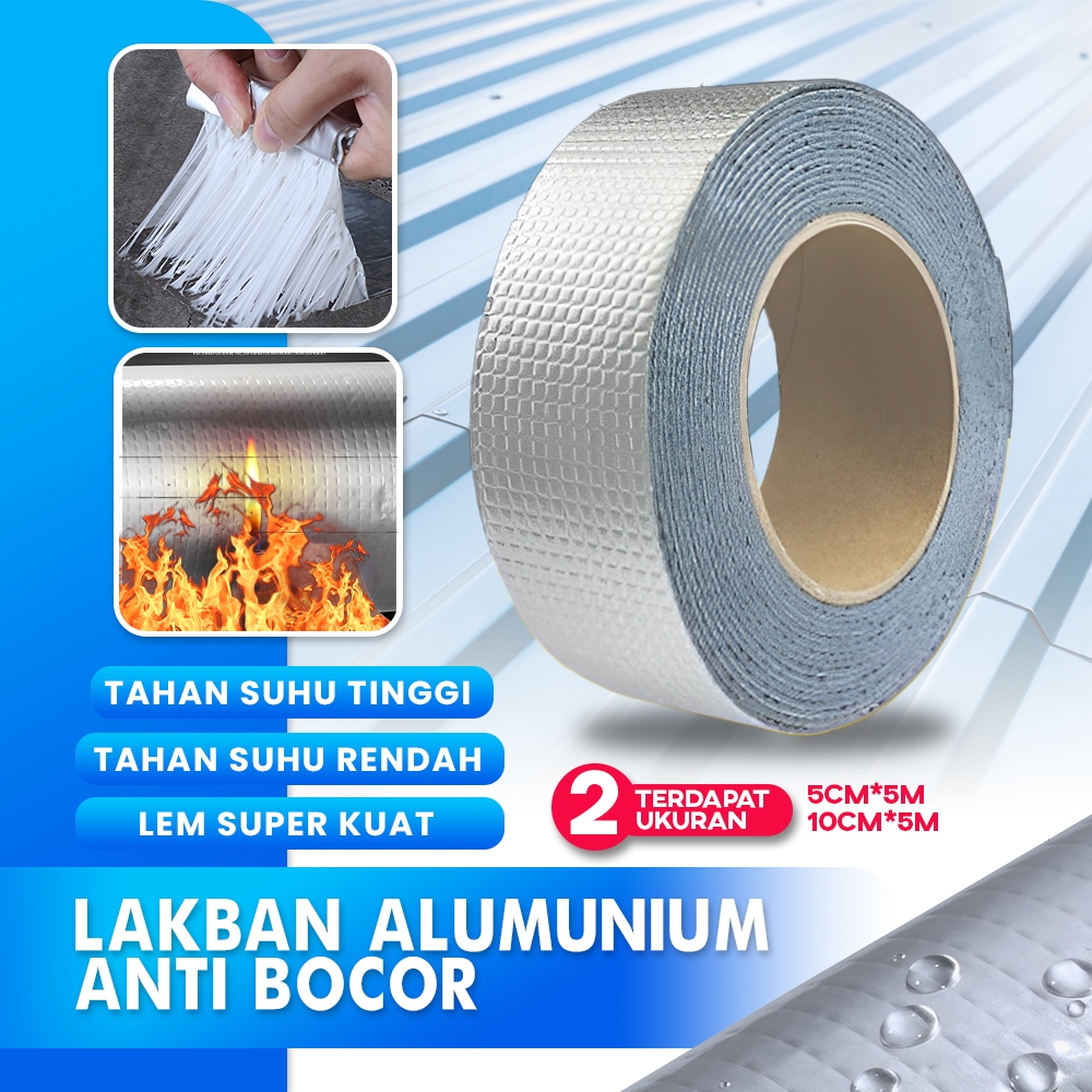 Jual Lakban Anti Bocor Aluminium Foil Waterpoof Tape Isolasi Penambal ...
