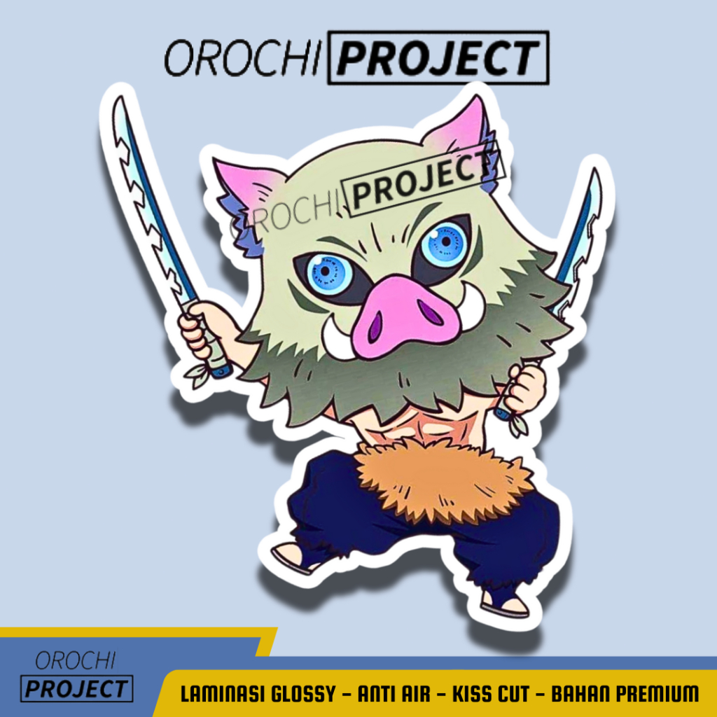 Jual Sticker Stiker Anime DEMON SLAYER Karakter Hashibira Inosuke Vinyl ...