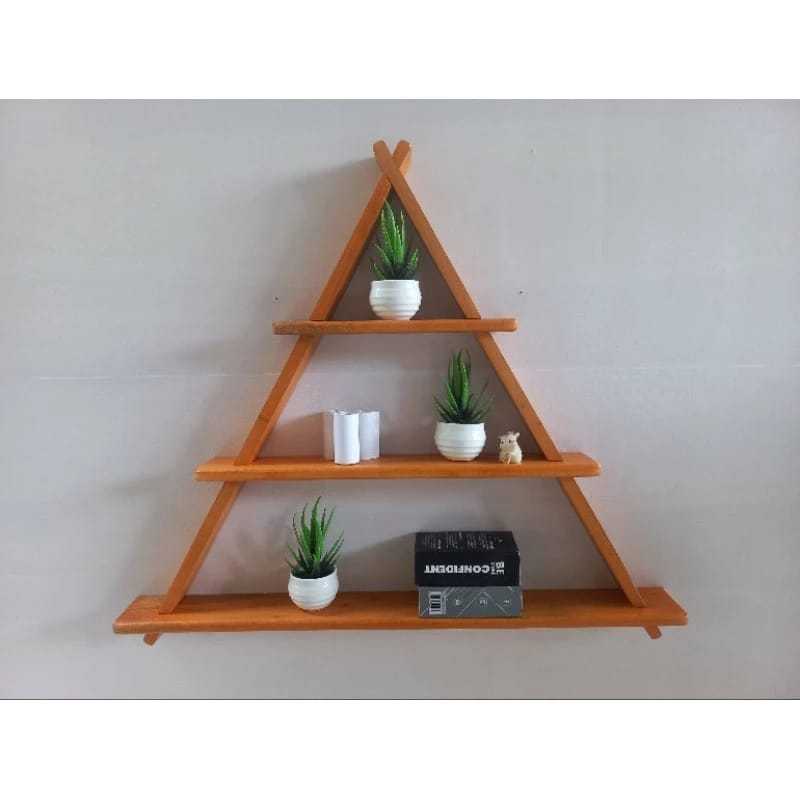 Jual RAK KAYU SEGITIGA,RAK CANTIK MINIMALIS, RAK SUSUN SEGITIGA, RAK ...