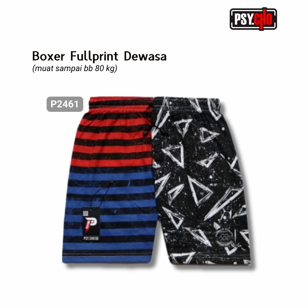 Jual Boxer Psycho P2461-Boxer pria wanita|Pakaian dalam boxser kolor|Bokser bahan katun|Celana ...