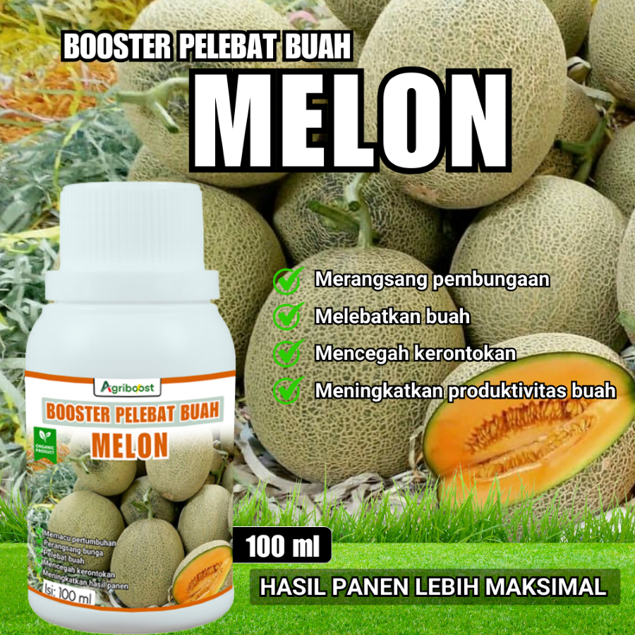 Jual Pupuk Booster pelebat buah Organik tanaman Melon 100 ml cegah rontok melebatkan & memacu ...