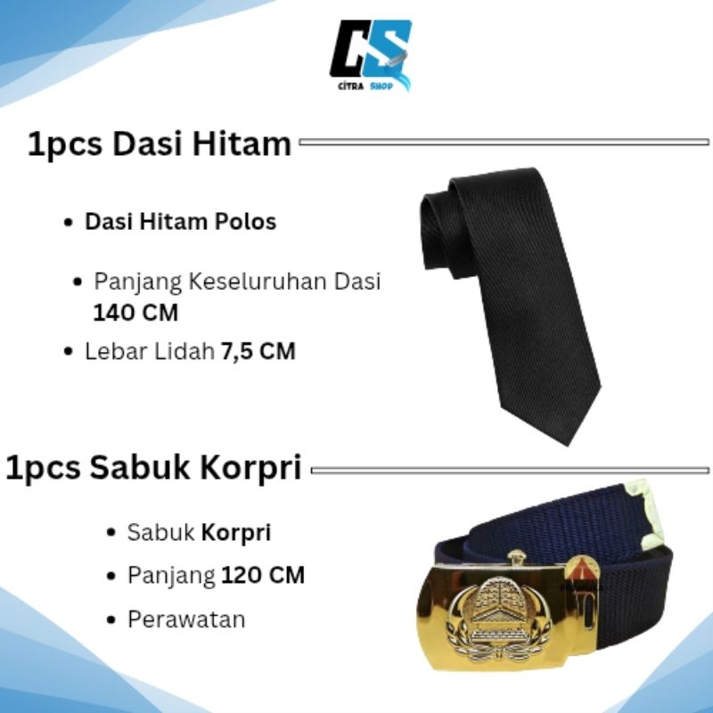 Jual Paket ASN PNS PPPK (Dasi Hitam Pin Korpri Dan Sabuk) | Shopee ...