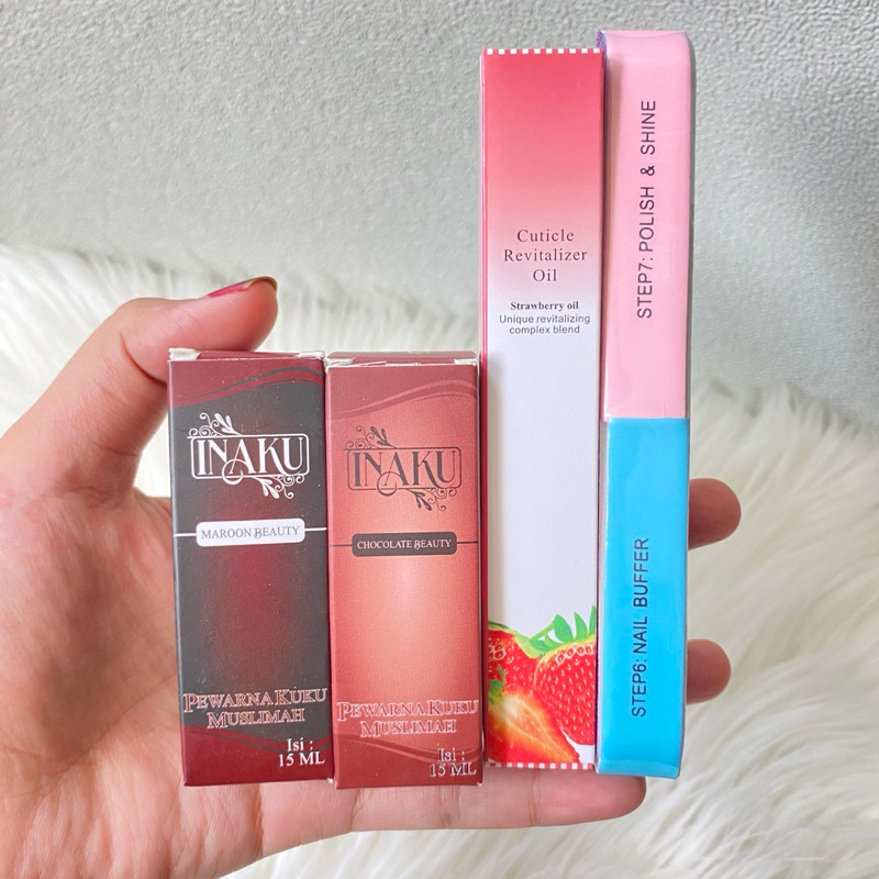 Jual PAKET OMBRE MAROON COKLAT HENNA KUKU INAKU KUTEK HALAL | Shopee ...