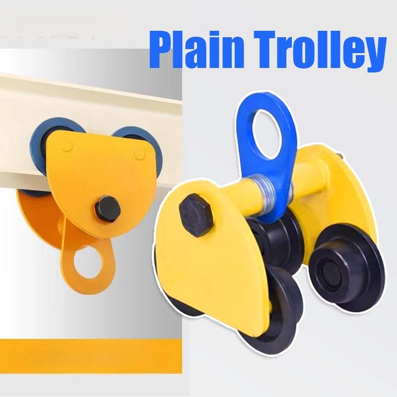 Jual Manual Plain Trolley 1T Beam Trolley Steel Roda Troli Hoist Takel ...