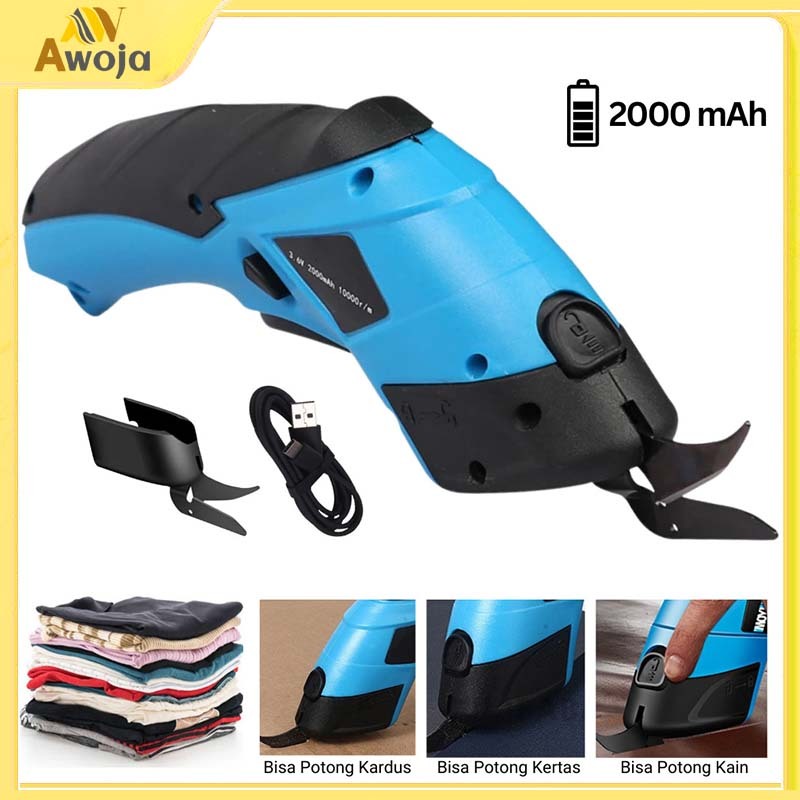Jual Gunting Kain Elektrik 2 Blades Gunting Listrik Kain Tanpa Kabel ...