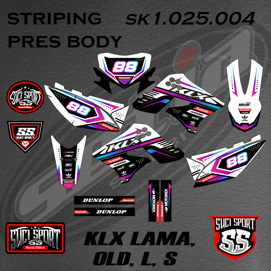 Jual STIKER DECAL STRIPING KLX 150 L, S, OLD, KLX 150 LAMA, KAWASAKI ...