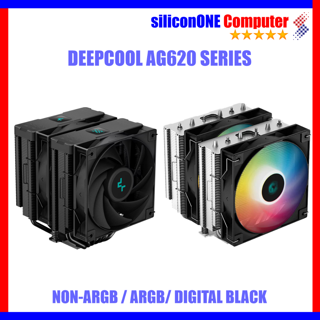 Jual Deepcool AG620 ARGB Dual Tower Dual Fan ARGB Digital INTEL AMD CPU ...