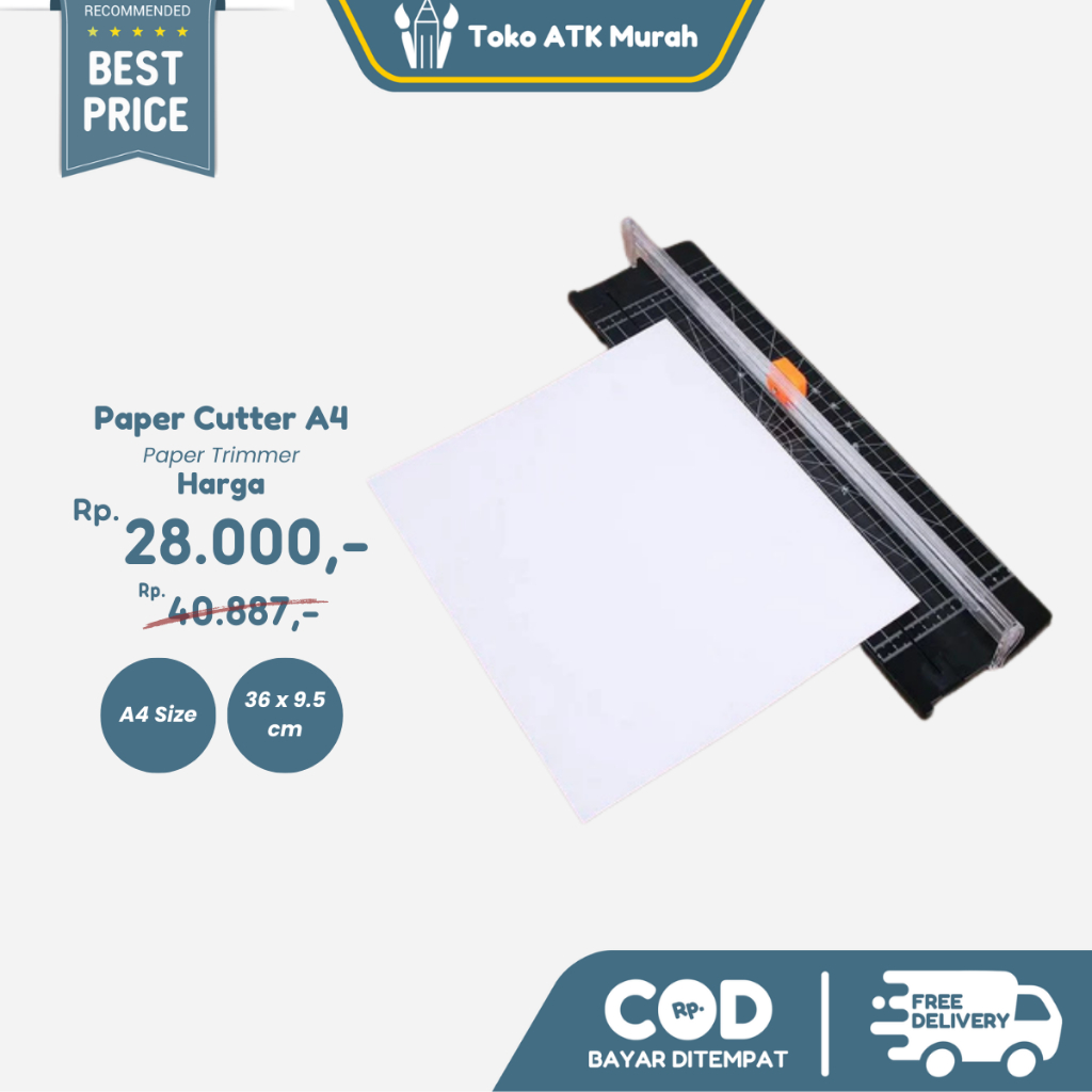 Jual Paper Trimmer Cutter Portable Alat Pemotong Kertas A4 | Shopee ...