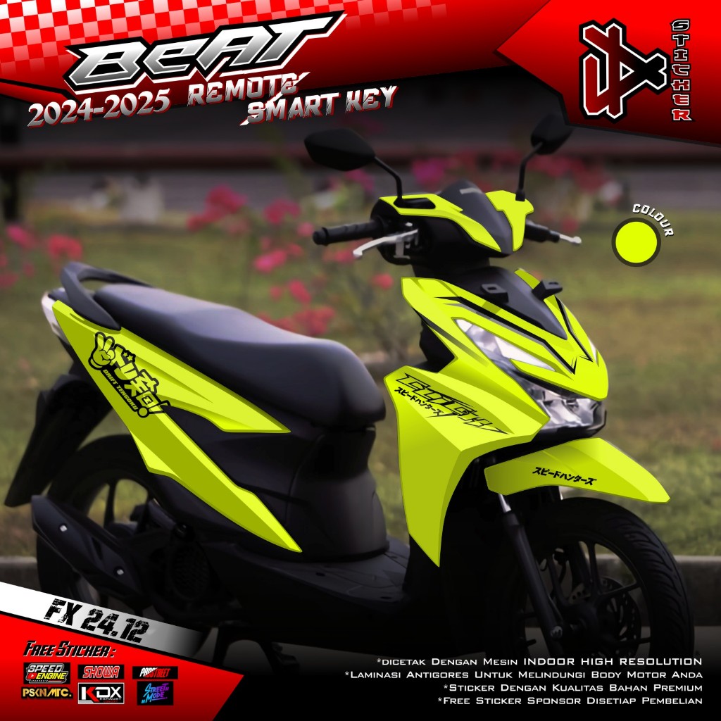 Jual TERBARU Decal Stiker Honda Beat CBS Street Deluxe Gen 2 SMART KEY ...
