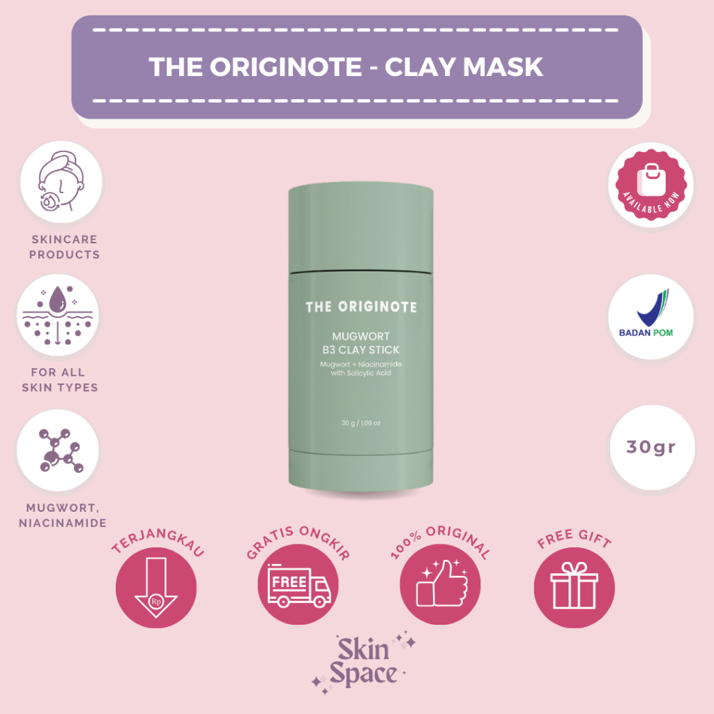 Jual THE ORIGINOTE Mugwort B3 Clay Stick Mask / Masker Wajah Meredakan ...