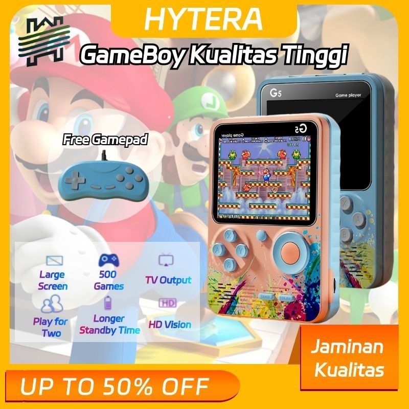 Jual HYTERA Free Gamepad 500 in 1 Game Boy Retro 2 Player Gamebot ...