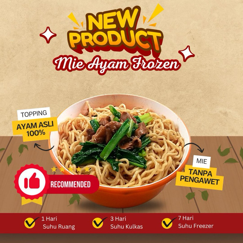 Jual Bakmi mie ayam Hakiki - Frozen ready to cook - 100% HALAL | Shopee Indonesia