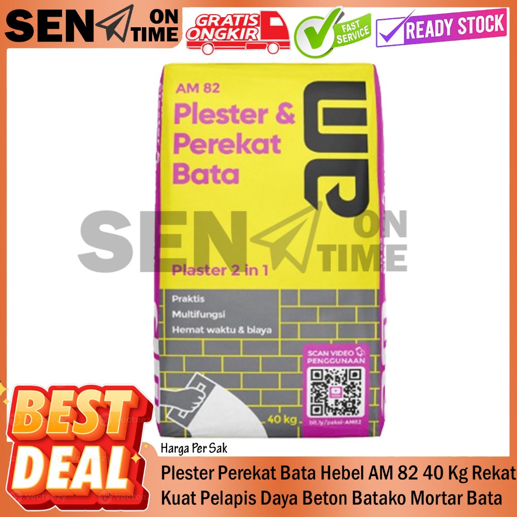 Jual AM 82 40 Kg Plester Perekat Bata Hebel Pelapis Daya Rekat Kuat ...