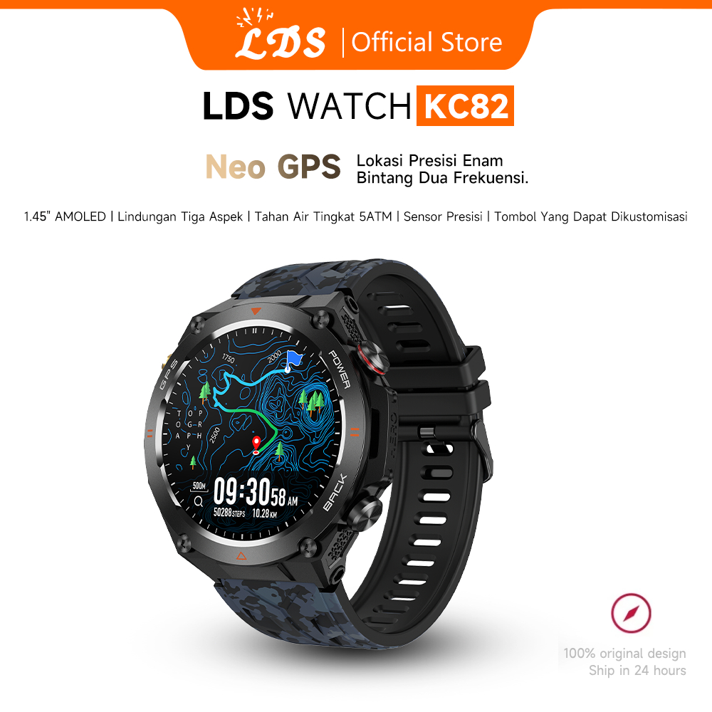 Jual 【Built-in GPS】LDS KC82 Smartwatch - IP68K Tahan Air, Pelacakan ...