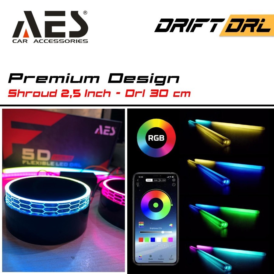 Jual Shroud AES M5 Bulat RGB + Alis RGB Huracan 30 cm Drift RGB Belang Dynamic | Shopee Indonesia