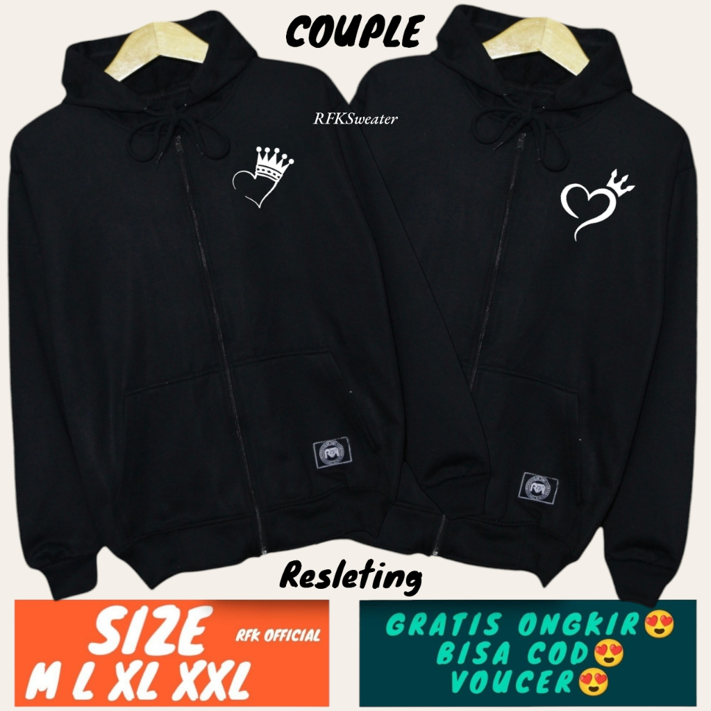 Jual jaket resleting couple lucu / Jaket zipper couple / jaket zipper ...