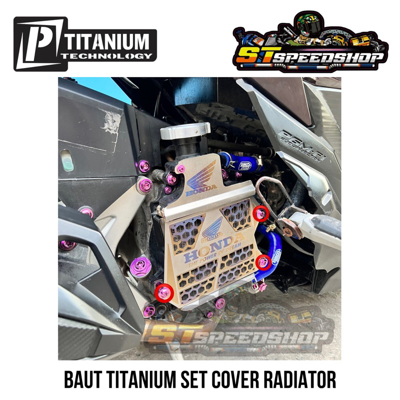 Jual Baut Titanium Set Cover Radiator Vario 125/150 Pcx 150 Adv 150 ...