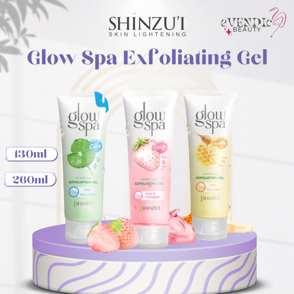 Jual READY Shinzui Glow Spa Exfoliating Gel 260ML | 130ML ICHIGO ...