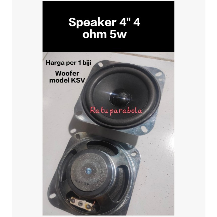 Jual Speaker 4 inch Woofer Model KSV 4 ohm 5 watt HARGA PER 1 BIJI ...