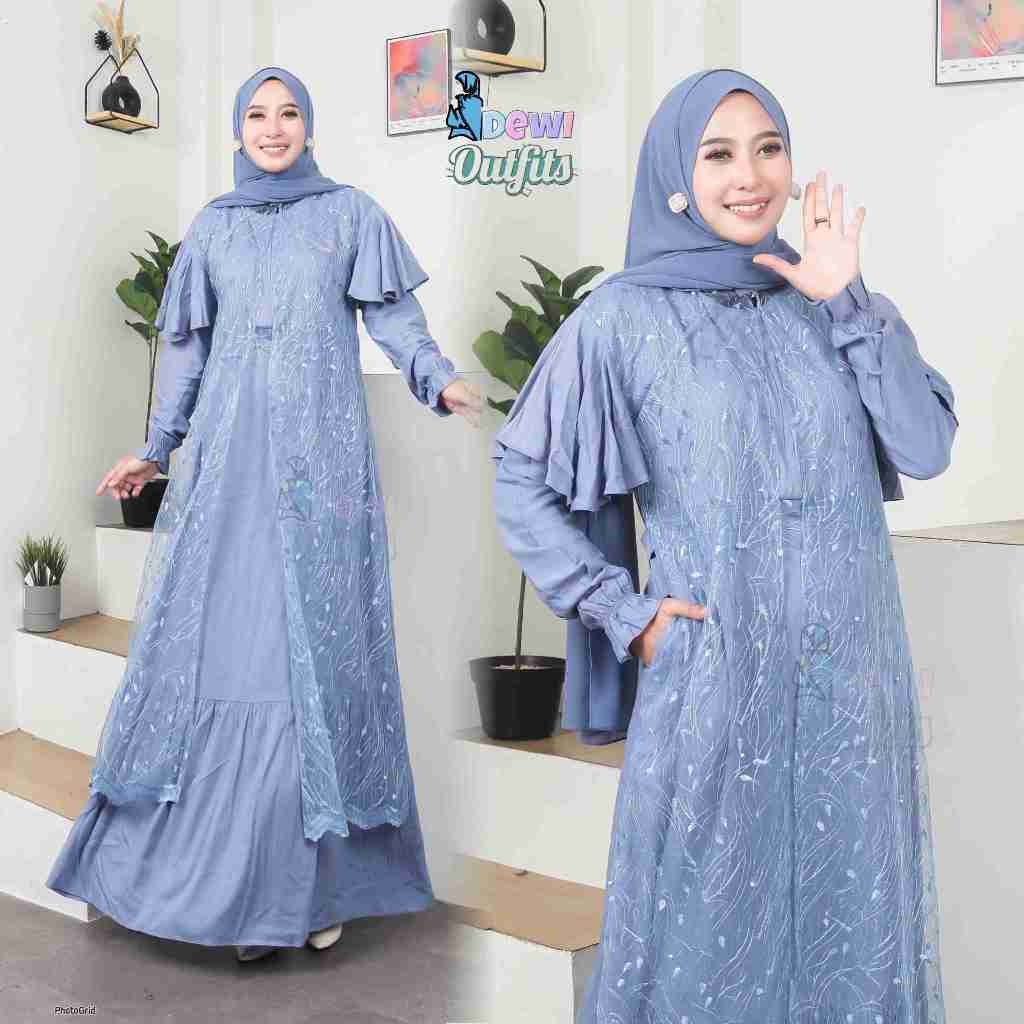 Jual YASMIN DRESS Gamis Couple Ibu Anak (ANAK Free Hijab) Gamis RAYON ...