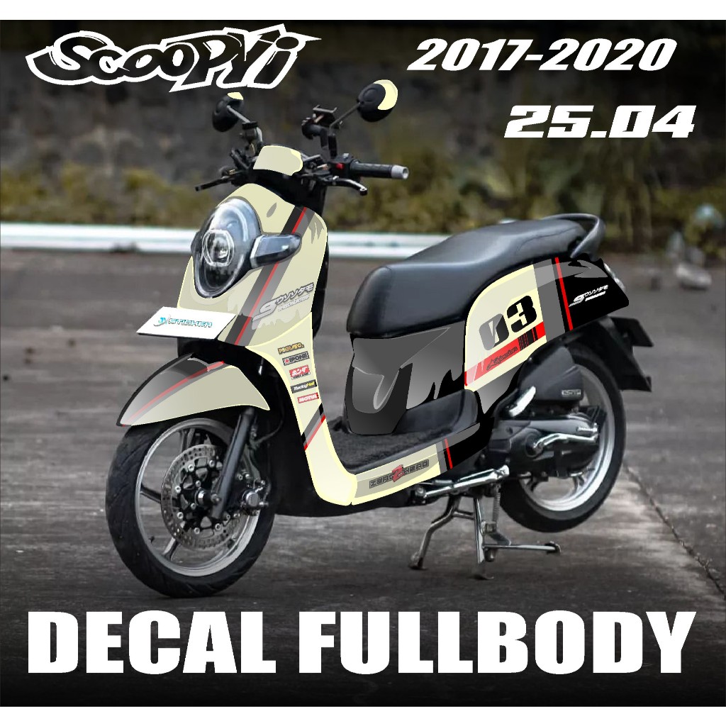 Jual (COD) Decal Sticker TERBARU SCOOPY FI TAHUN 2017-2018-2019-2020 ...