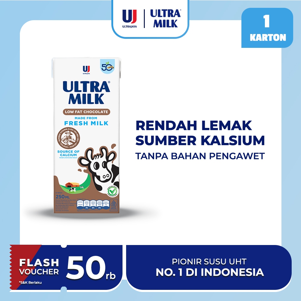 Jual Ultra Milk Low Fat Chocolate 250 ml | Shopee Indonesia