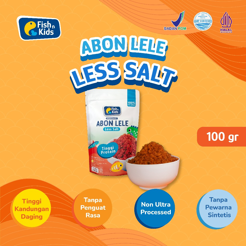 Jual Fish n Kids - Abon Lele Less Salt Abon Homemade non MSG 100gr Non ...