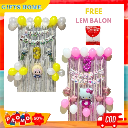Jual Free Angka Dan Lem 1 SET Dekorasi Ulang Tahun Karakter Labubu Dan ...