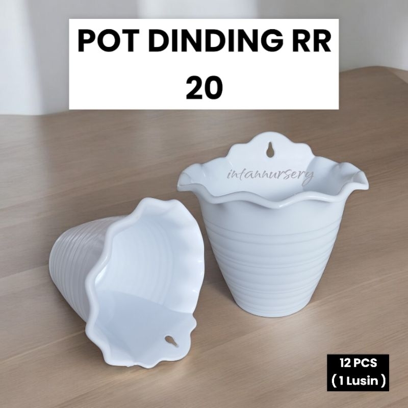 Jual Pot Dinding RR 20 Putih ( 6 PCS ) - Pot Tempel - Pot Tanaman Bunga ...